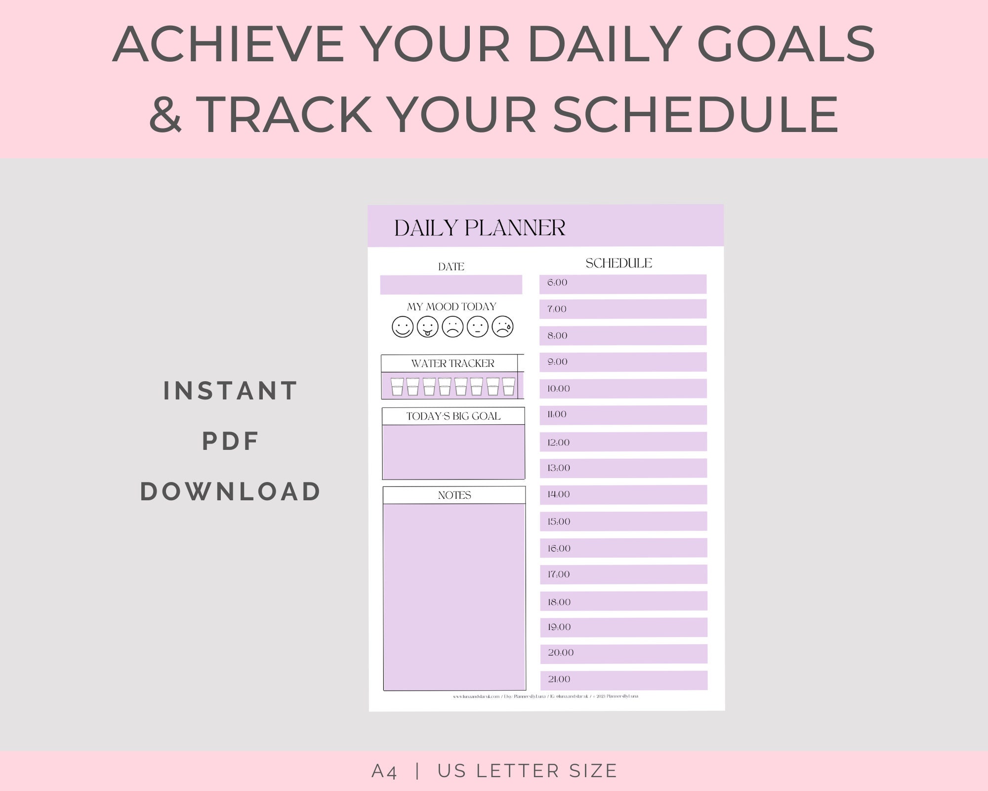Adult Focus Daily Planner Printable,adhd Daily Planner Printable ...