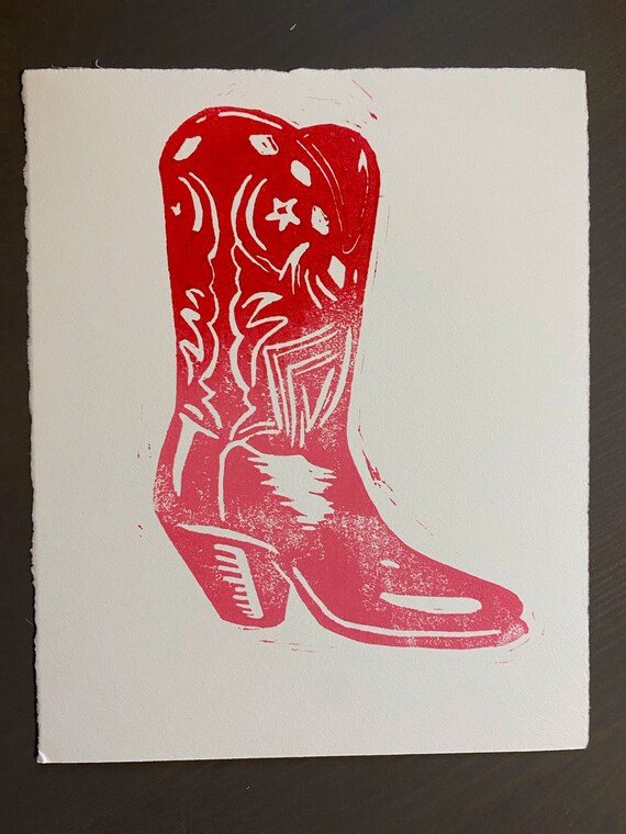 Cowboy Boot Print | Etsy