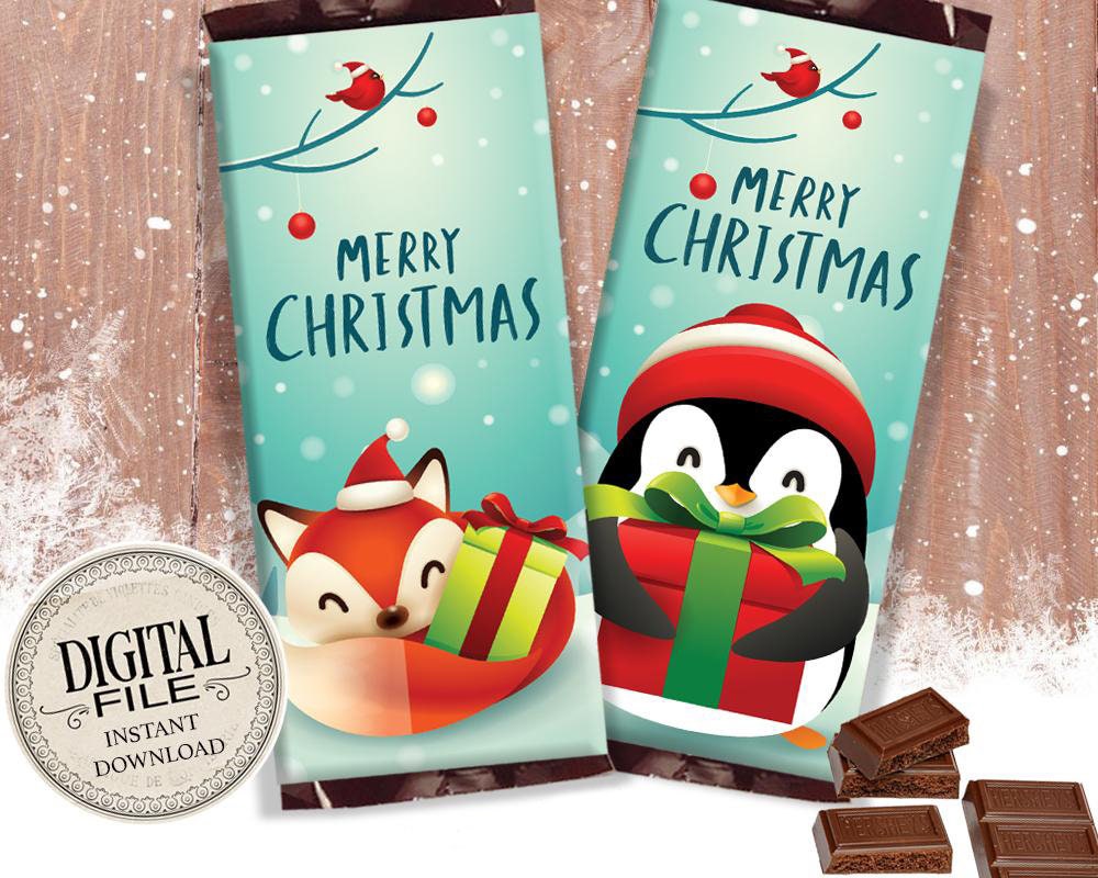 Hershey's Chocolate Bar Wrappers with photo,Digital File Christmas ...