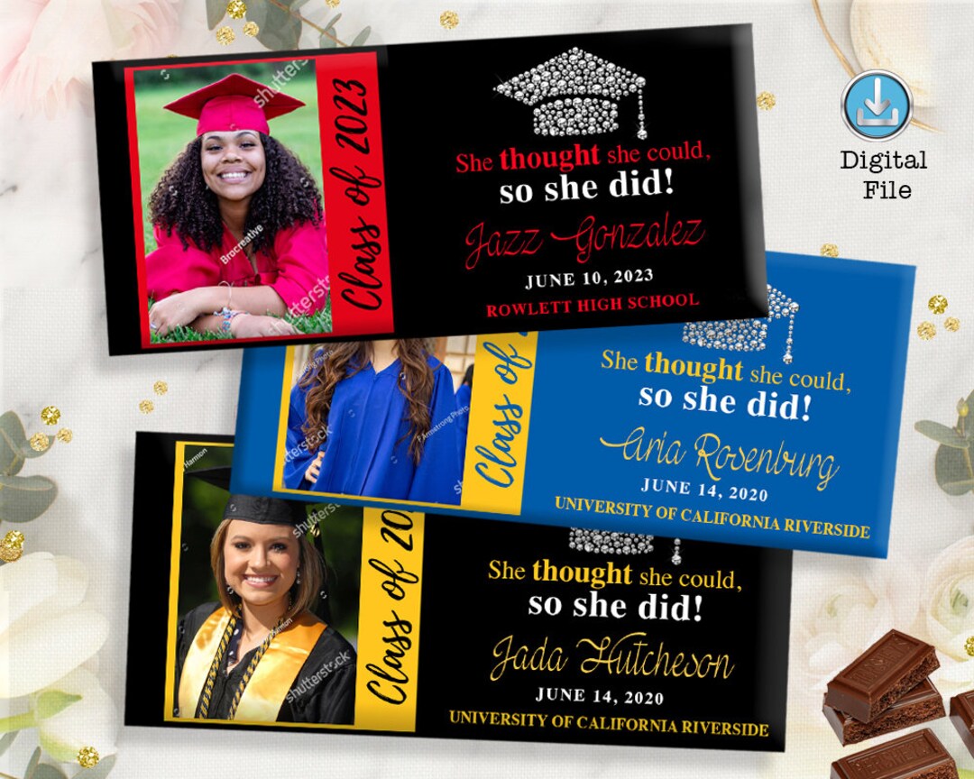 Graduation Candy Wrapper Template