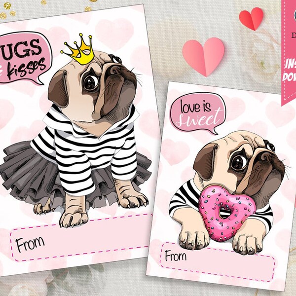 Pug Valentine - Etsy