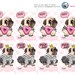Pug Valentines Day Cards for Kids Pugs and Kisses Valentine's Animal ...