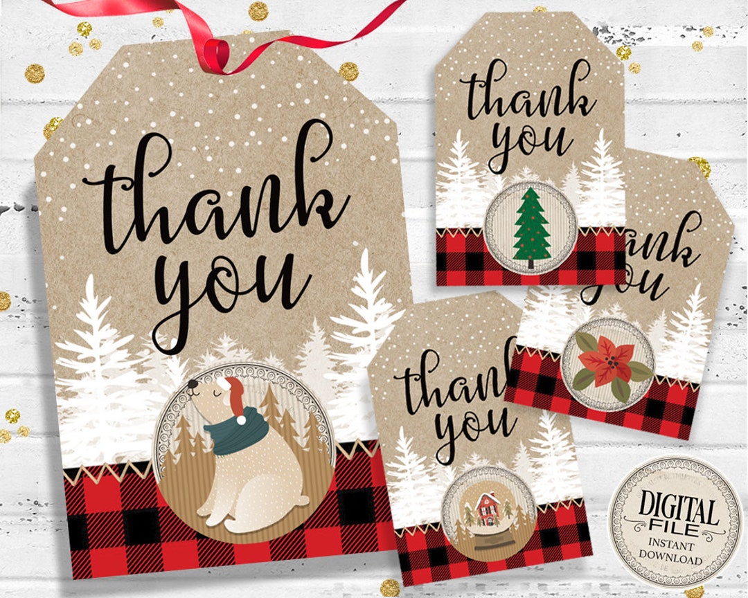 Christmas Gift Tags Thank You Christmas Tags Thank You - Etsy