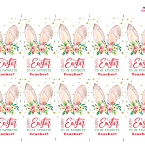 Happy Easter Teacher Gift Tags School Favor Tag Teacher - Etsy