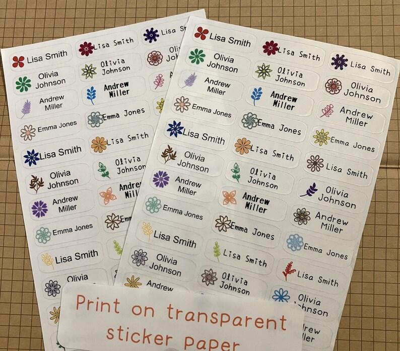 Editable Name Label Template, Editable School Supply Labels, 36 Designs ...