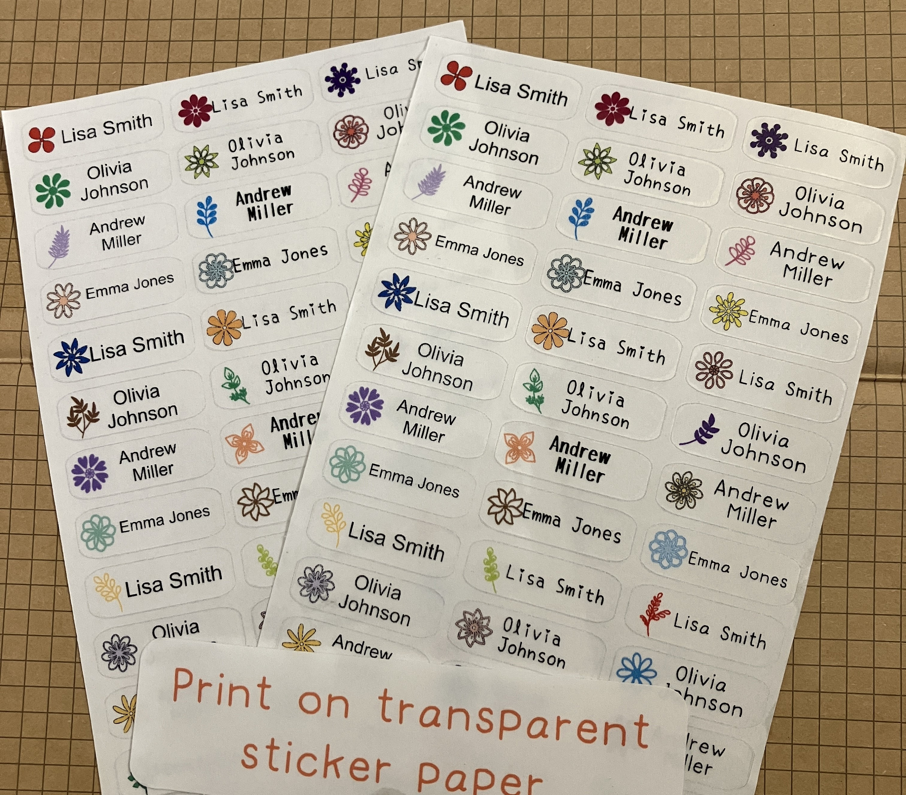 Editable Name Label Template, Editable School Supply Labels, 36 Designs ...