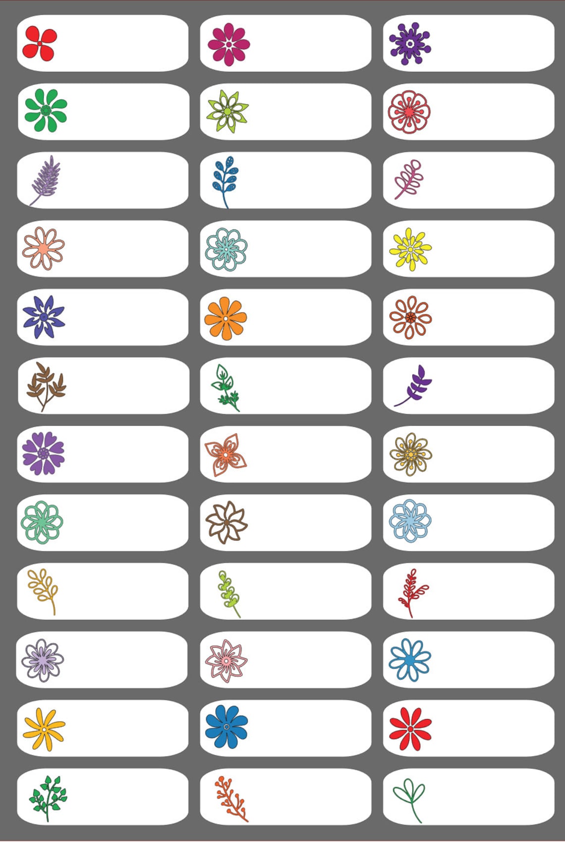 Editable Name Label Template, Editable School Supply Labels, 36 Designs ...