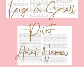 Small Print Arial Narrow Handwriting, Printable, Hand Lettering ...