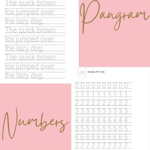 Large Print Arial Narrow Handwriting, Printable, Hand Lettering ...