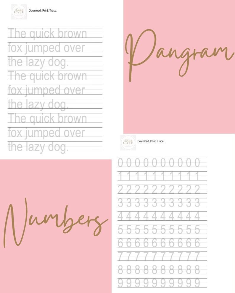 Large Print Arial Narrow Handwriting, Printable, Hand Lettering ...
