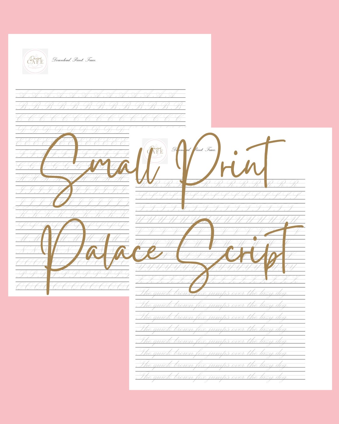 Small Print Palace Script Handwriting, Printable, Hand Lettering ...