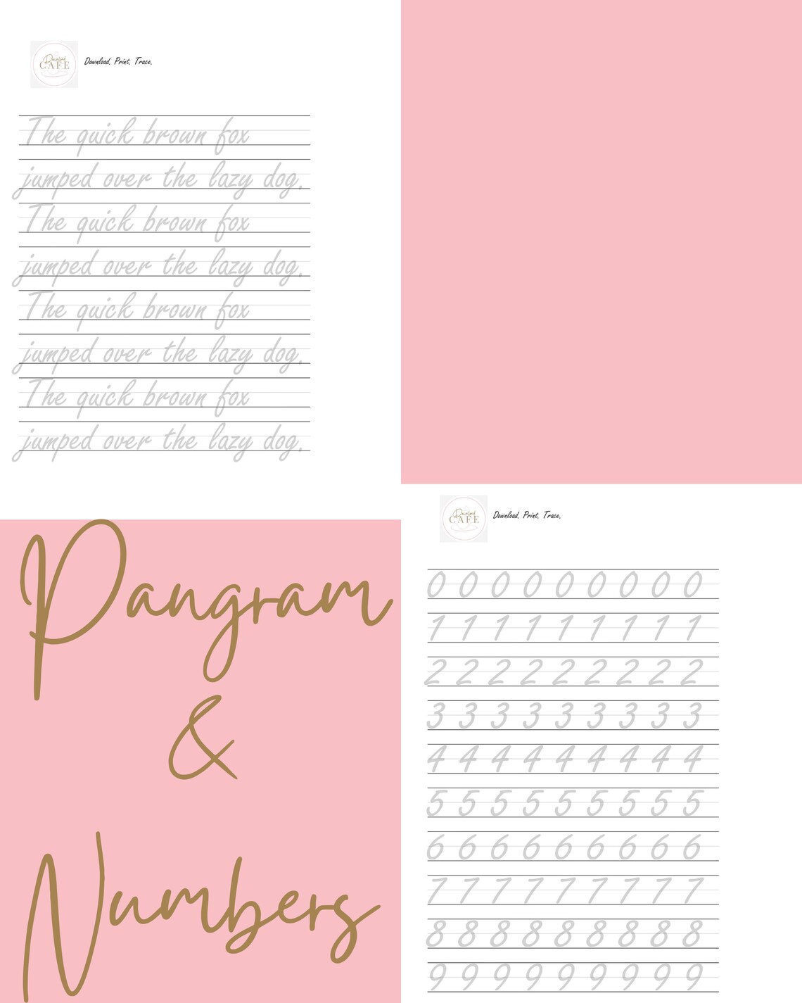 Large Print Freestyle Script Handwriting, Printable, Hand Lettering ...