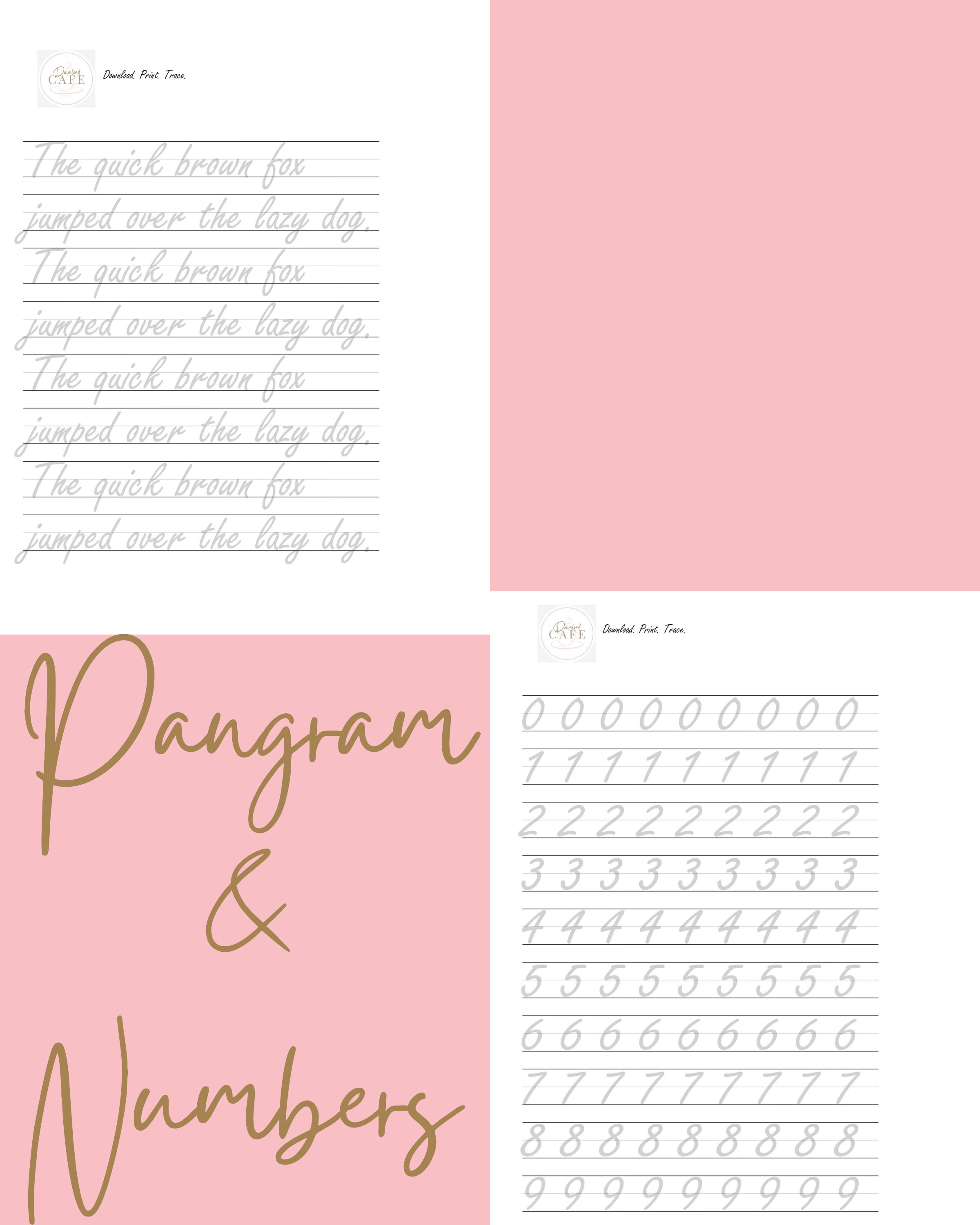 Large Print Freestyle Script Handwriting, Printable, Hand Lettering ...