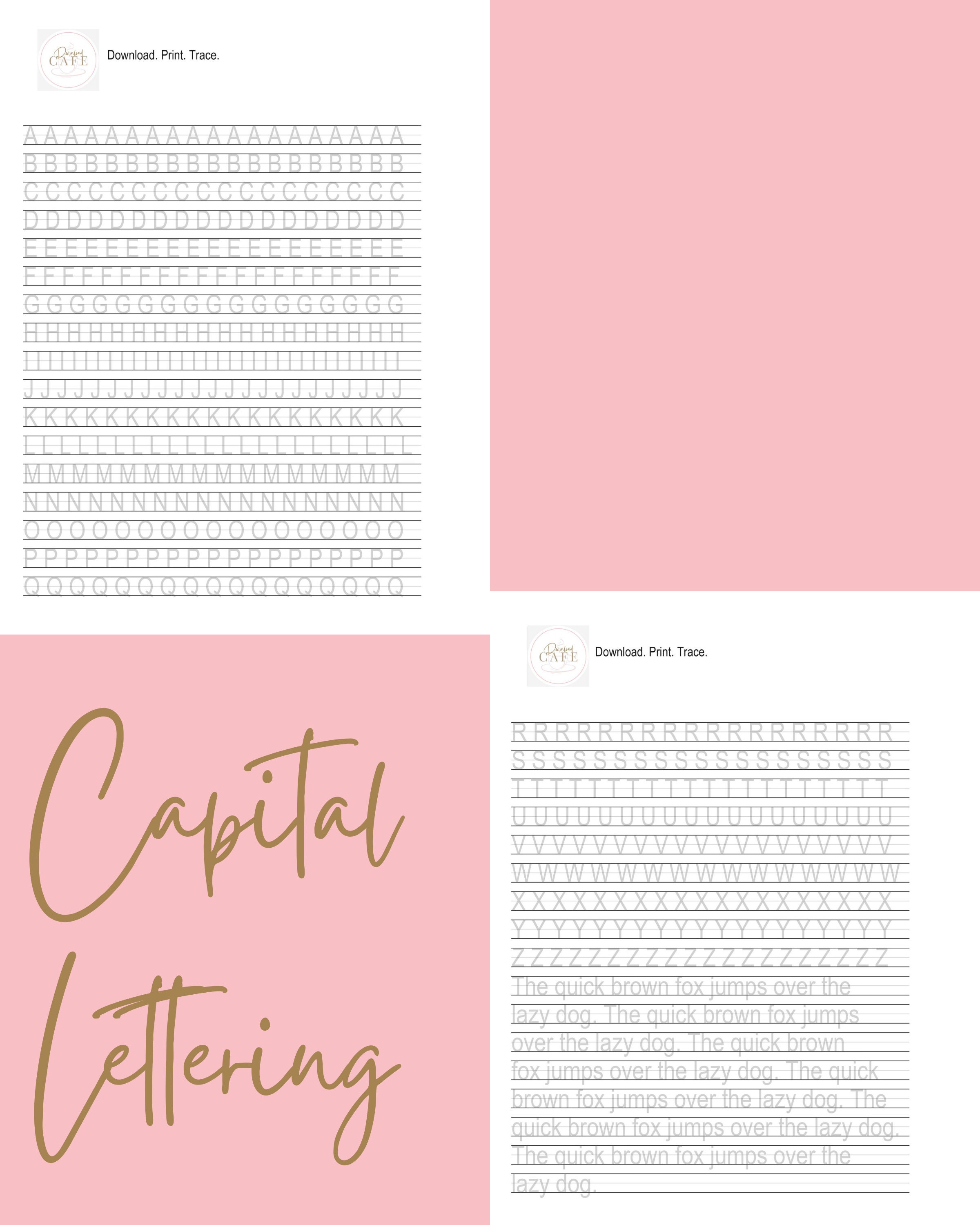 Small Print Arial Narrow Handwriting, Printable, Hand Lettering ...