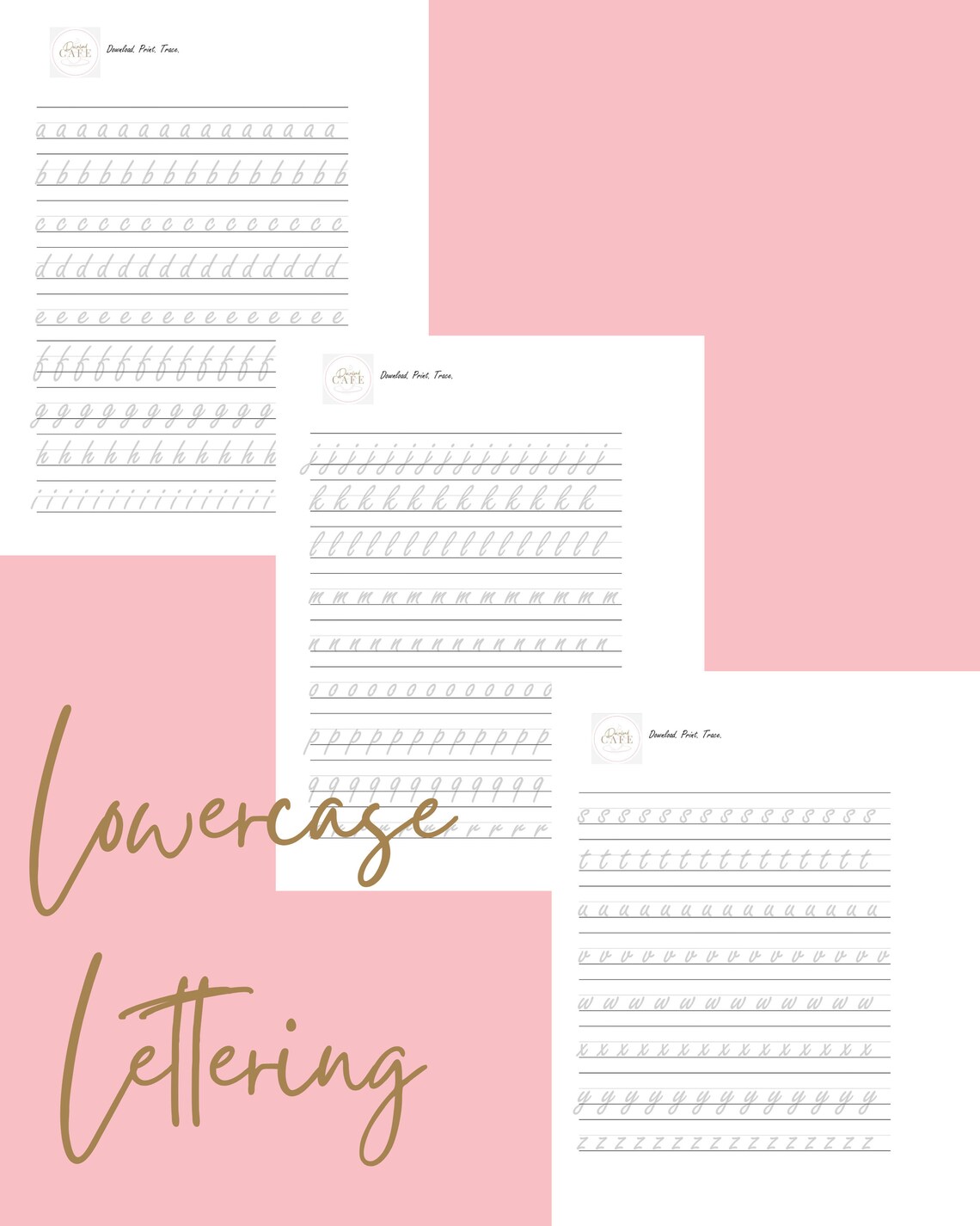 Large Print Freestyle Script Handwriting, Printable, Hand Lettering ...