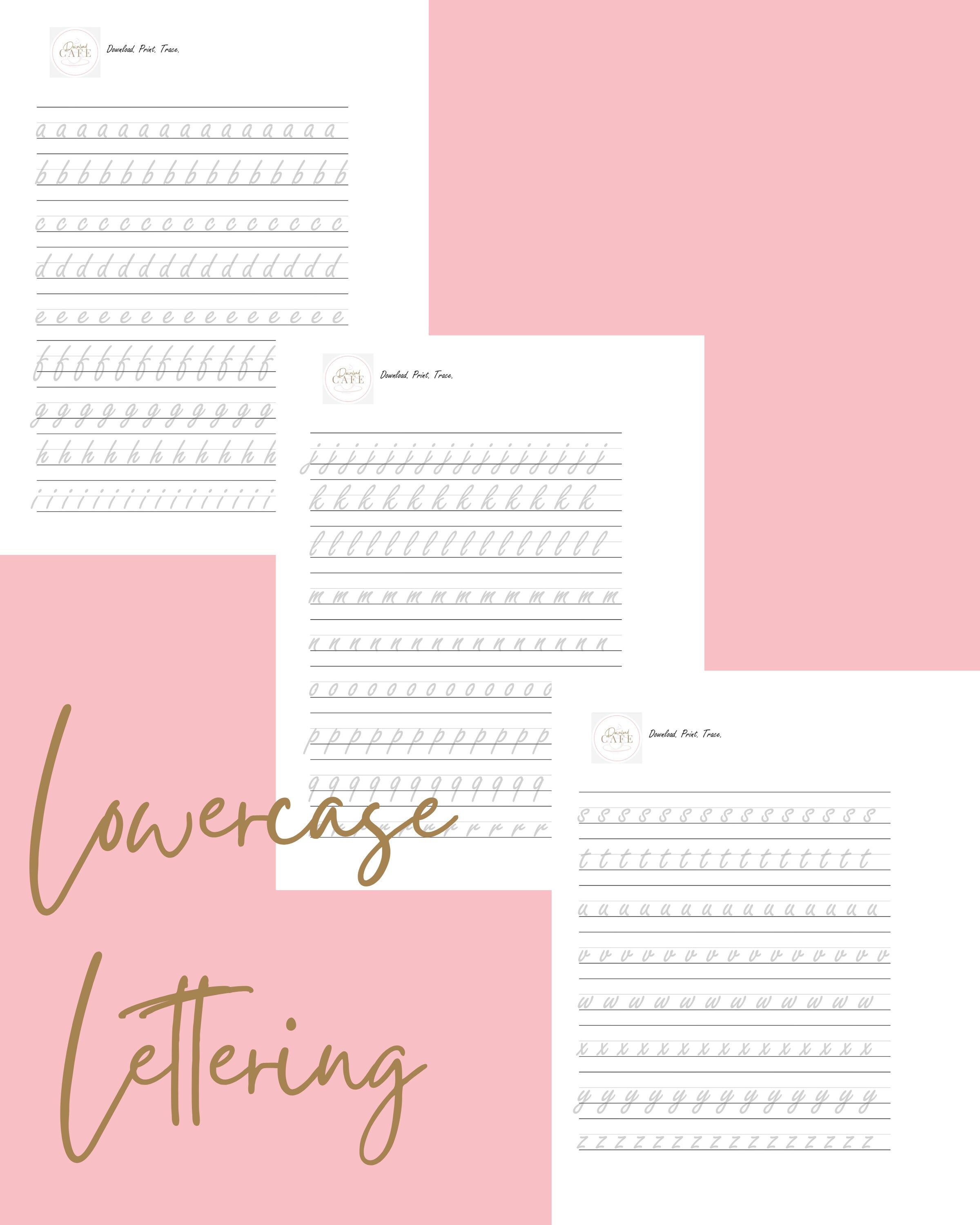 Large Print Freestyle Script Handwriting Printable Hand - Etsy