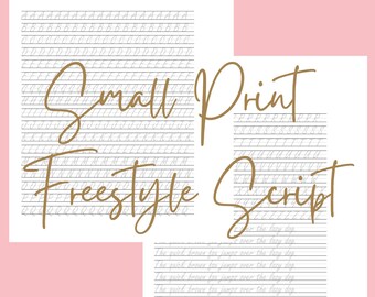Small Print Arial Narrow Handwriting, Printable, Hand Lettering ...