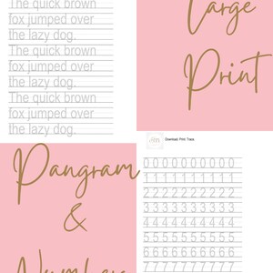 Large and Small Print Arial Narrow Handwriting, Printable, Hand ...