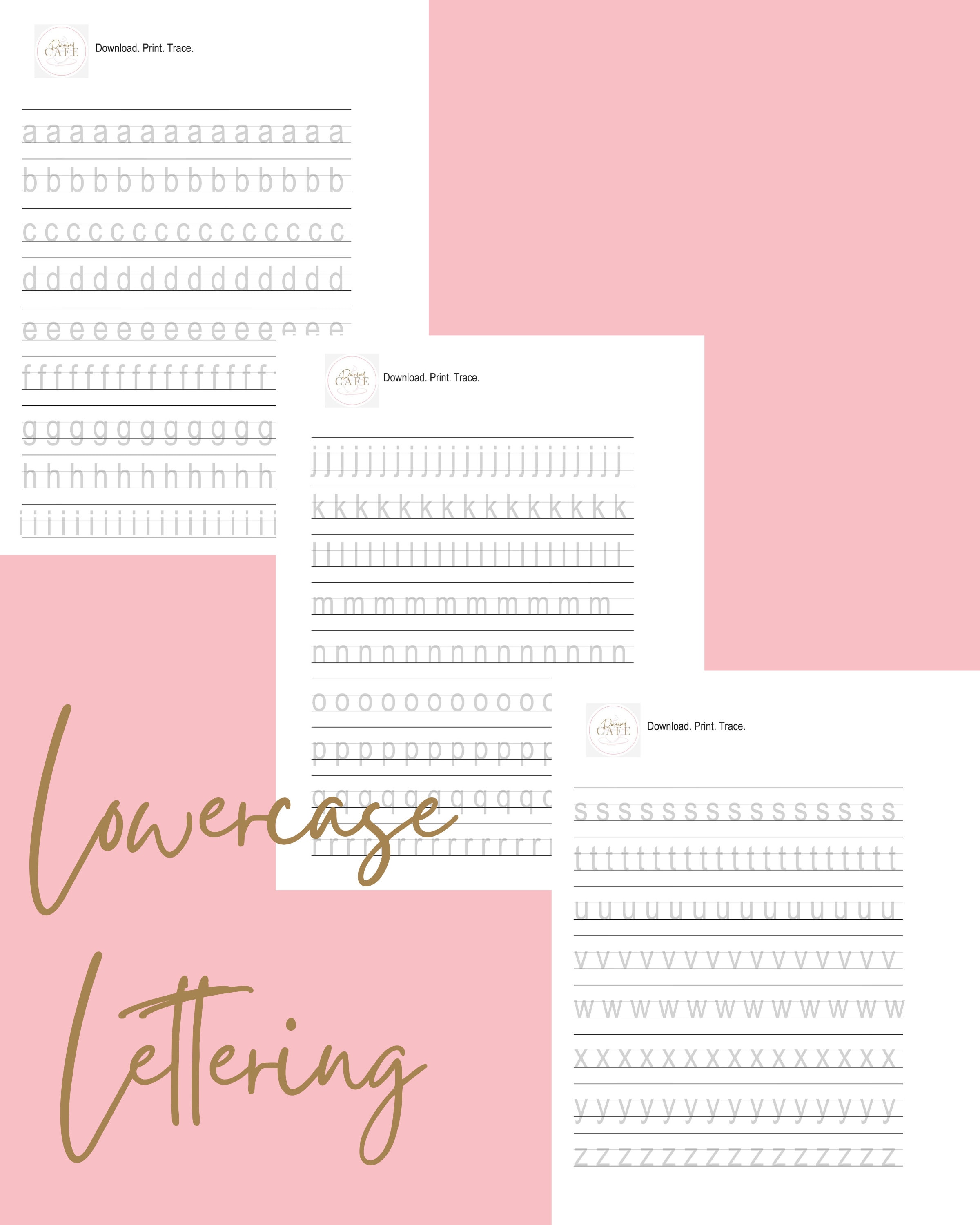 Large Print Arial Narrow Handwriting, Printable, Hand Lettering ...