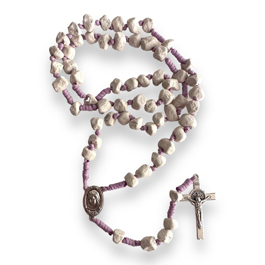 Rosary With Relic Rocks From the Holy Ground of Medjugorje Blessed by ...