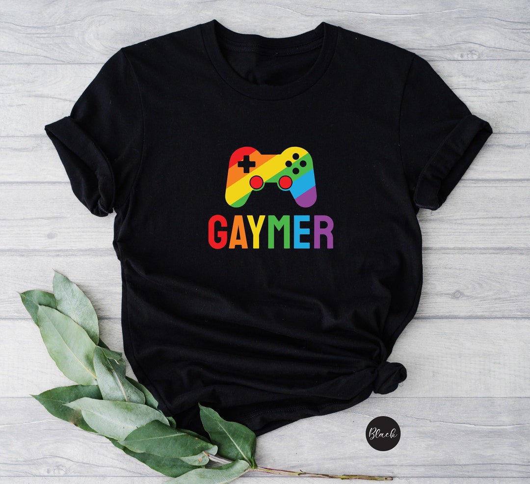 Gaymer Shirt, LGBTQ Pride Tee, Rainbow Game Controller - Etsy