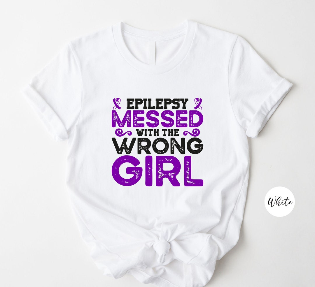 Epilepsy Shirt, Epilepsy Gift, Motivational Shirt, Purple Ribbon Tee ...