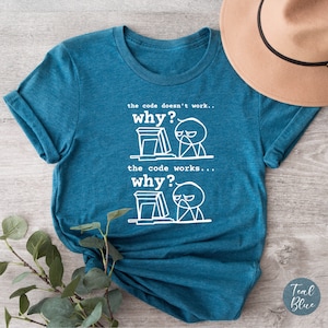 The Code Doesn't Work Why T-shirt, Computer Geek Gifts, Software ...