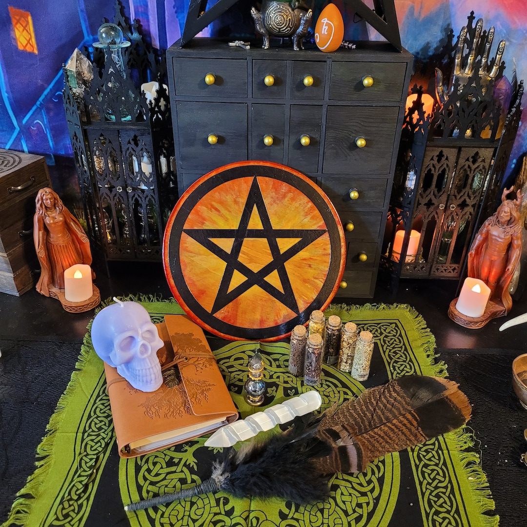 Witchy Box With Ritual Pentagram Disc, Beginner Witch Box, Magic Box ...