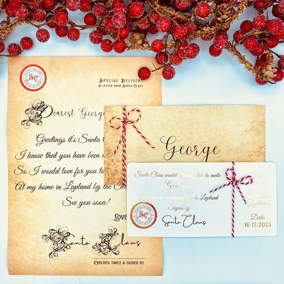 Lapland Reveal Letter & Ticket Easy to Read Personalised - Etsy