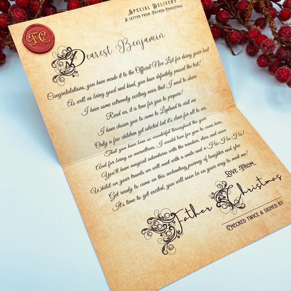 Luxury Scented Lapland Letter Personalised Letter Lapland - Etsy