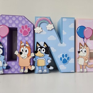Letters 3D Bluey Birthday, Bluey Decoration,birthday Boy, Birthday Girl ...