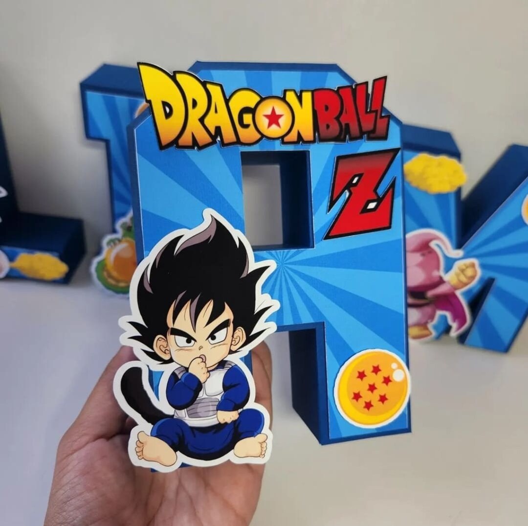 Letters 3D Dragon Ball Party, Dragon Ball Decoration,dragon Ball Cake ...