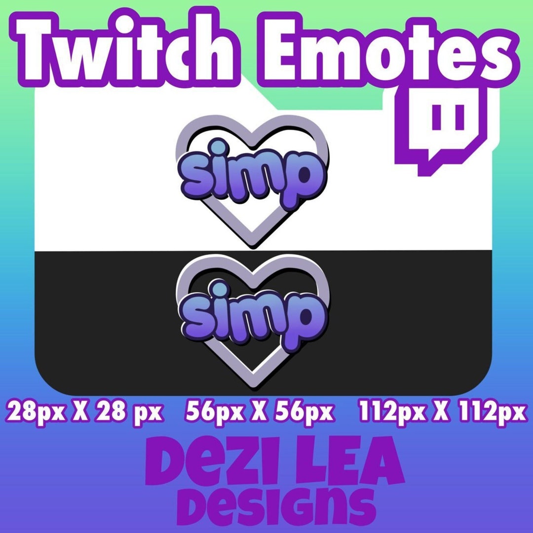 Simp Twitch Emote | Discord Emote | Streamer Emote | Cute Emote | Heart ...