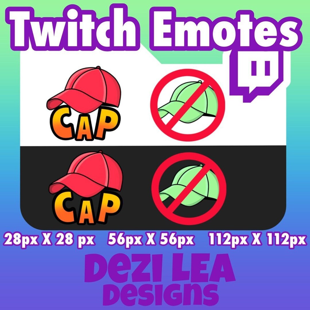 Set of Cap & No Cap Emotes | Twitch Emote Pack | Discord Emotes | Cap ...