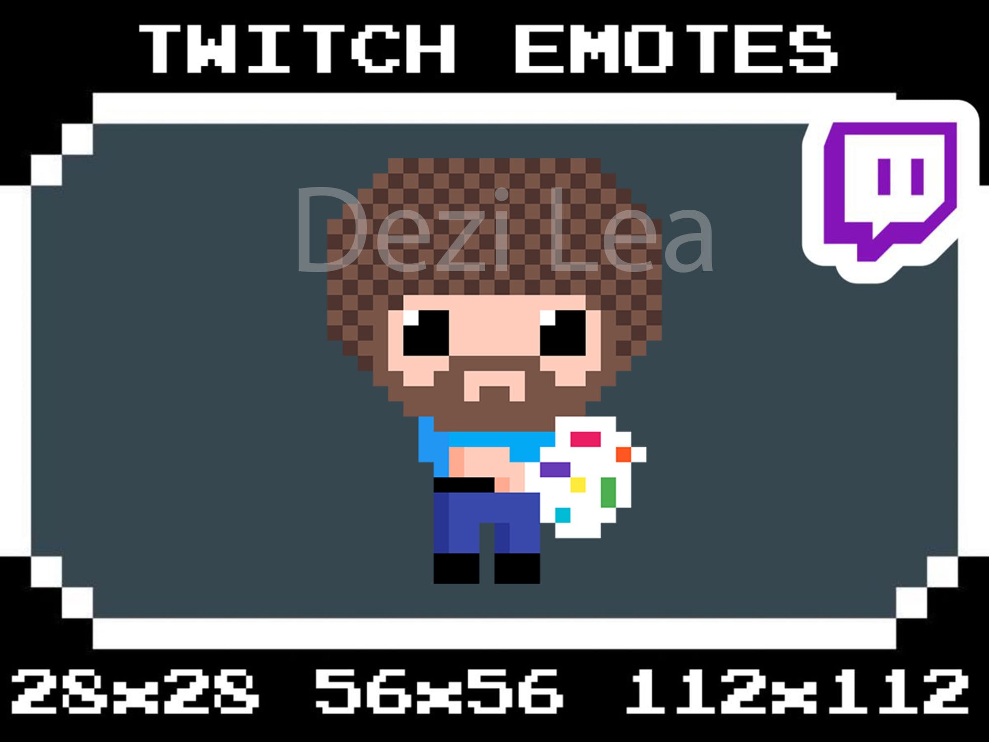 Twitch Emote | 8 Bit | Pixelated | Bob Ross | Funny Twitch Emotes ...