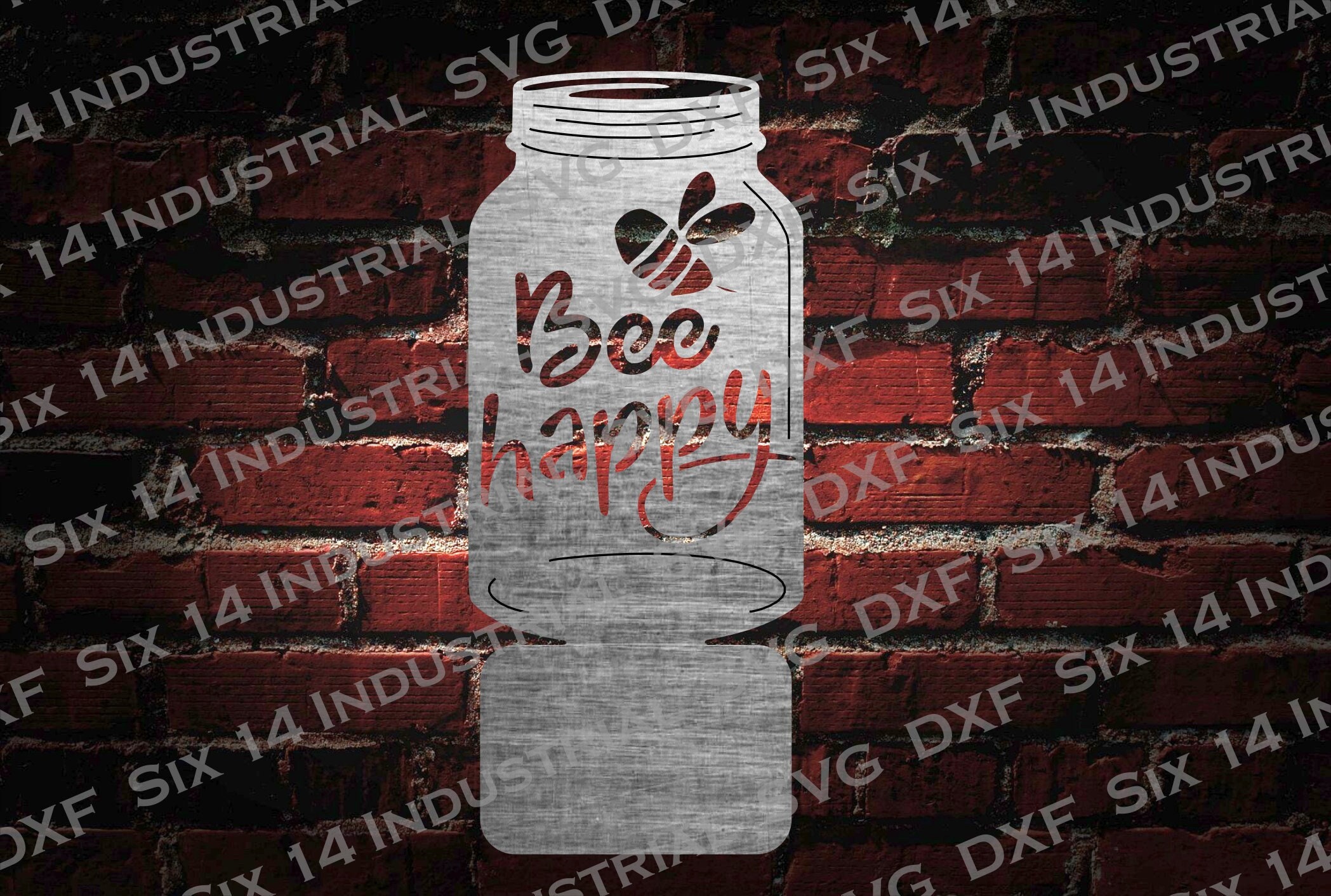 DXF Mason Jar "bee Happy" Candle Stand DXF SVG - Etsy