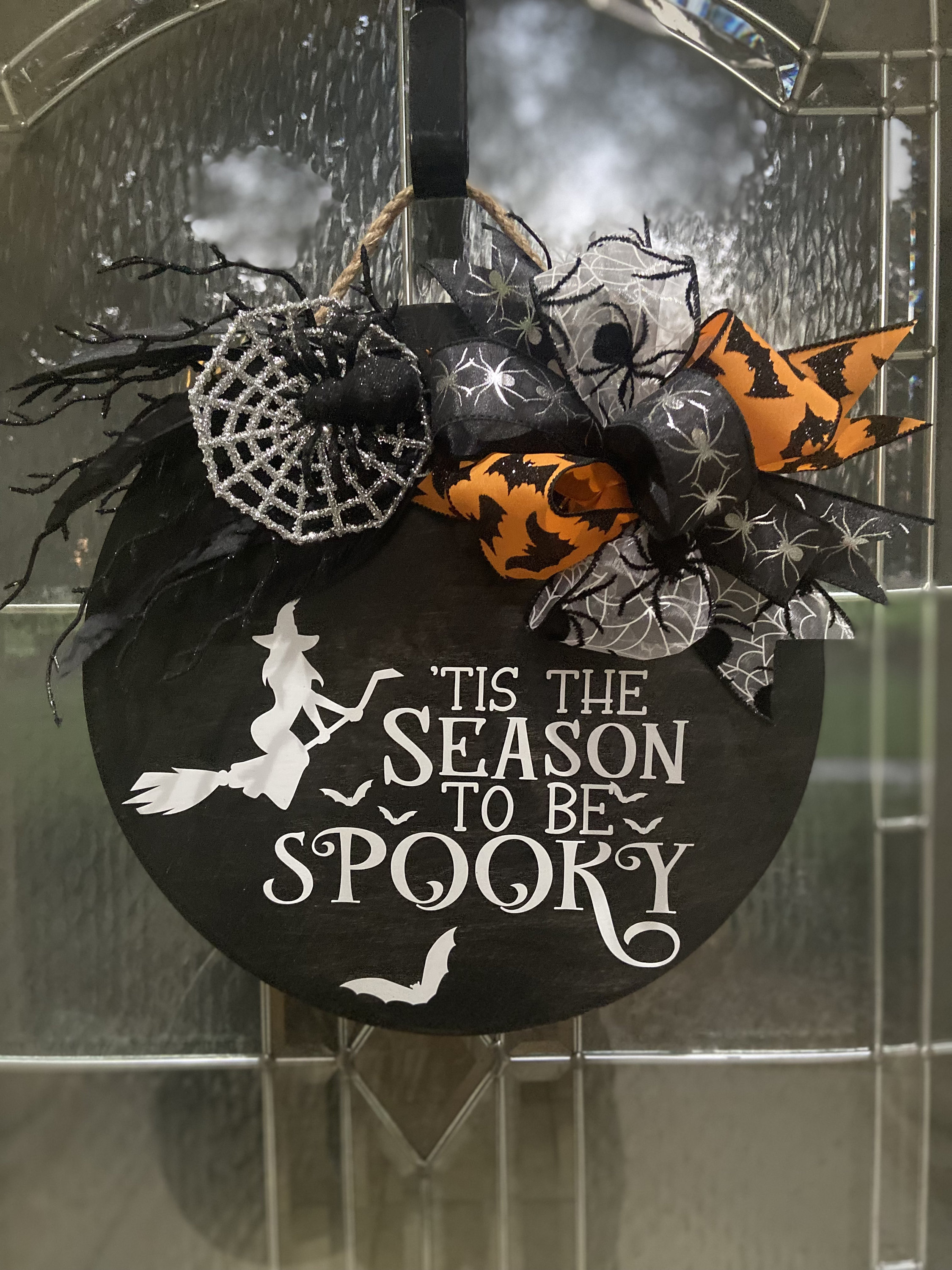 Tis the Season to Be Spooky Door Hanger, Halloween Door Hanger, Witch ...