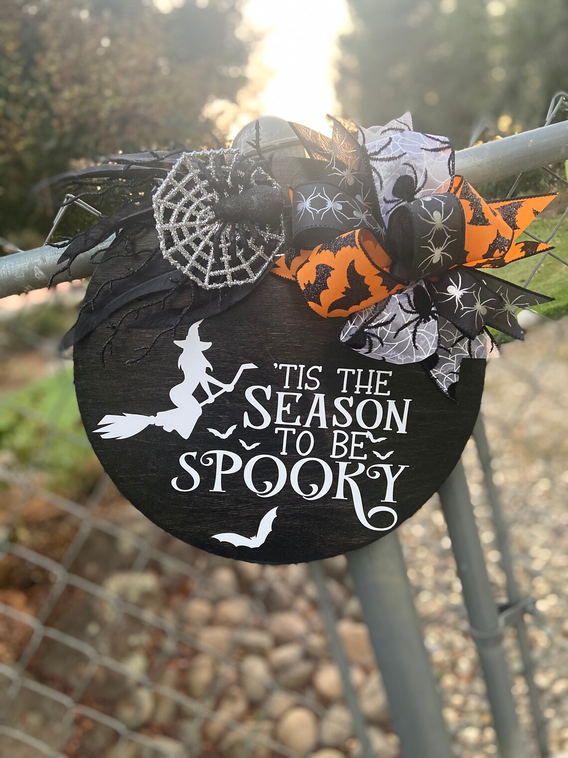 Tis the Season to Be Spooky Door Hanger, Halloween Door Hanger, Witch ...