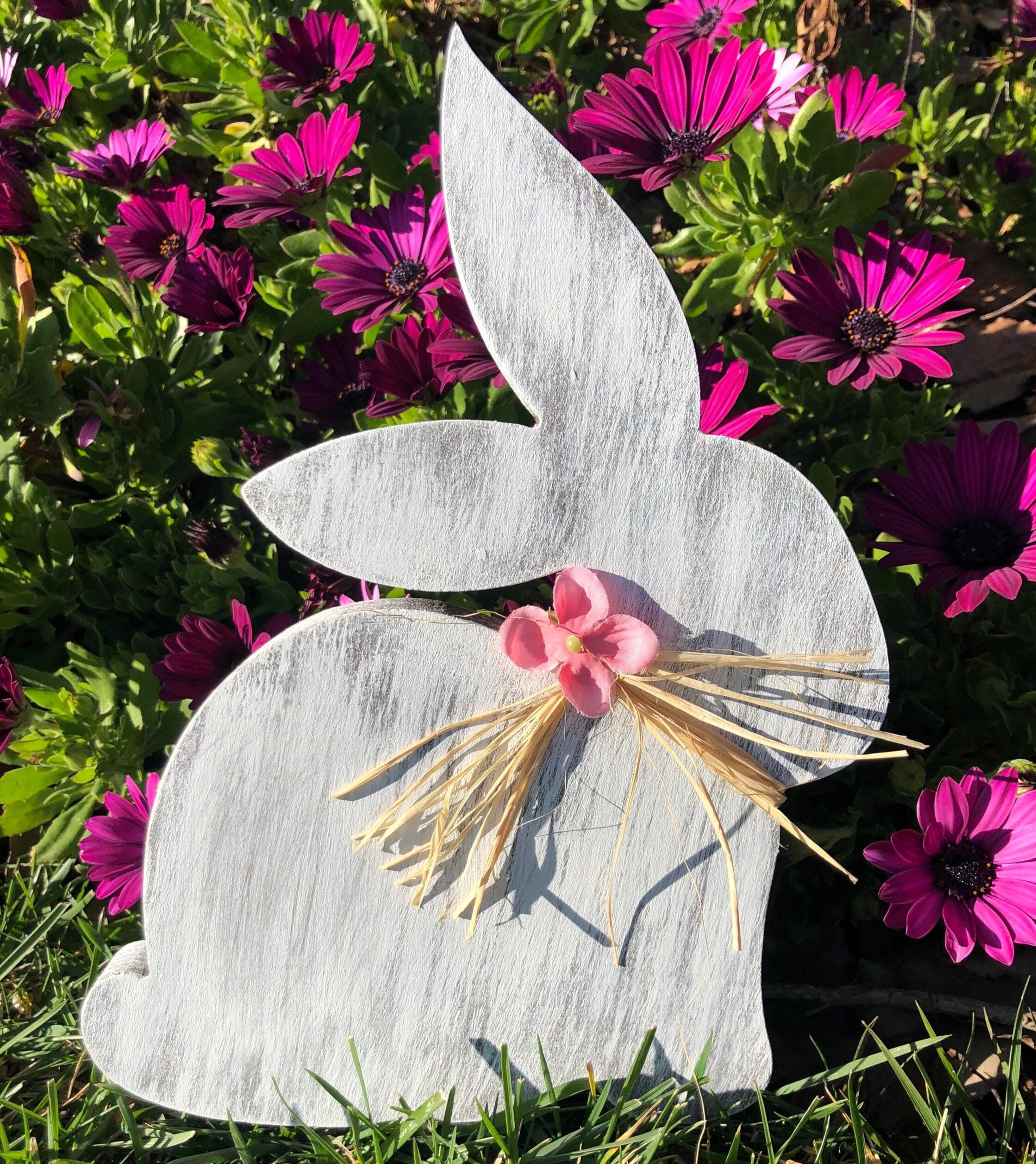 Rustic Wooden Easter Bunny: Farmhouse Spring Decor - Etsy