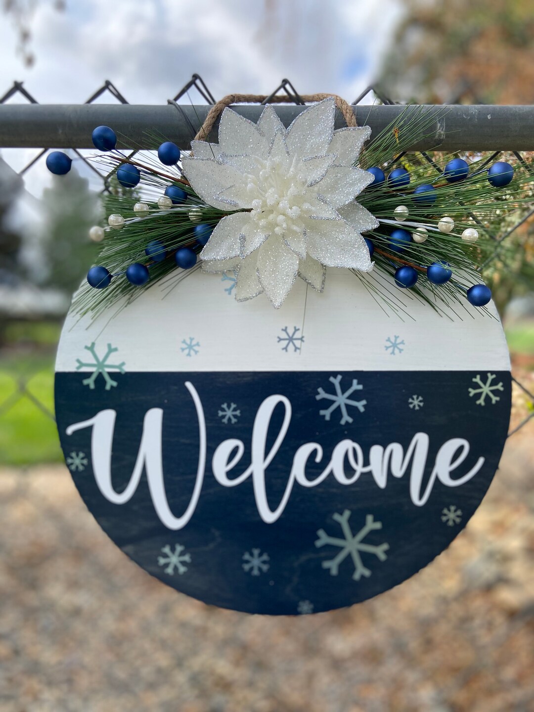 Welcome Winter Door Hanger, Welcome Door Hanger, Winter Door Hanger ...