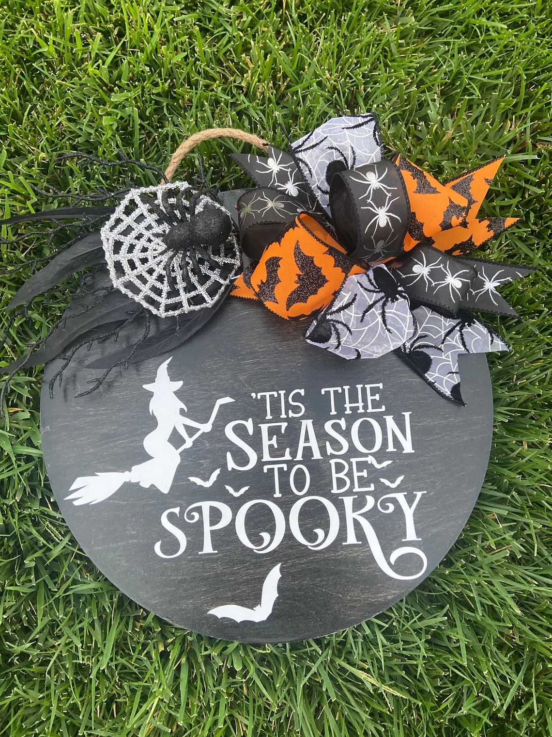 Tis the Season to Be Spooky Door Hanger, Halloween Door Hanger, Witch ...