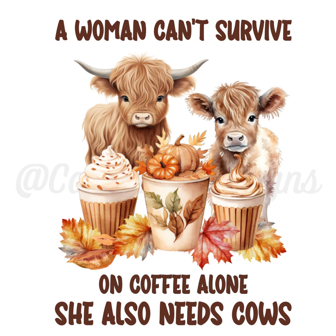 Cows and Coffee PNG Digital File, Cows and Coffee Sublimation Design ...