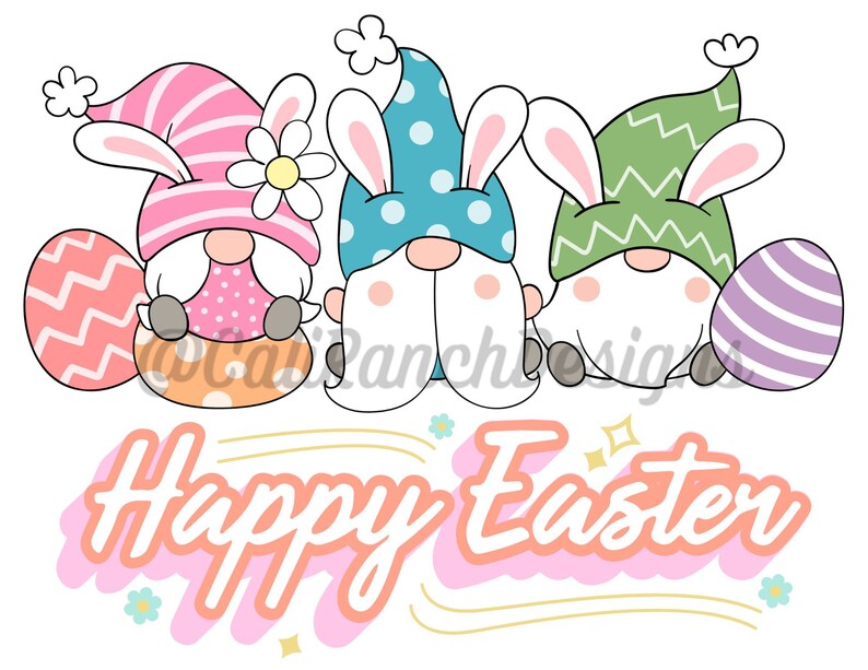 Happy Easter Gnome Sublimation Print, Happy Easter PNG, Easter Gnome ...
