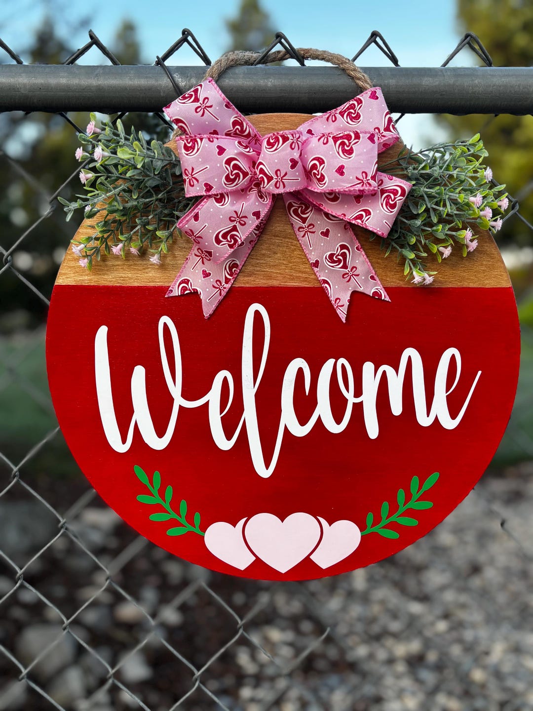 Valentine Welcome Door Sign, Valentine’s Day Front Door Decor ...