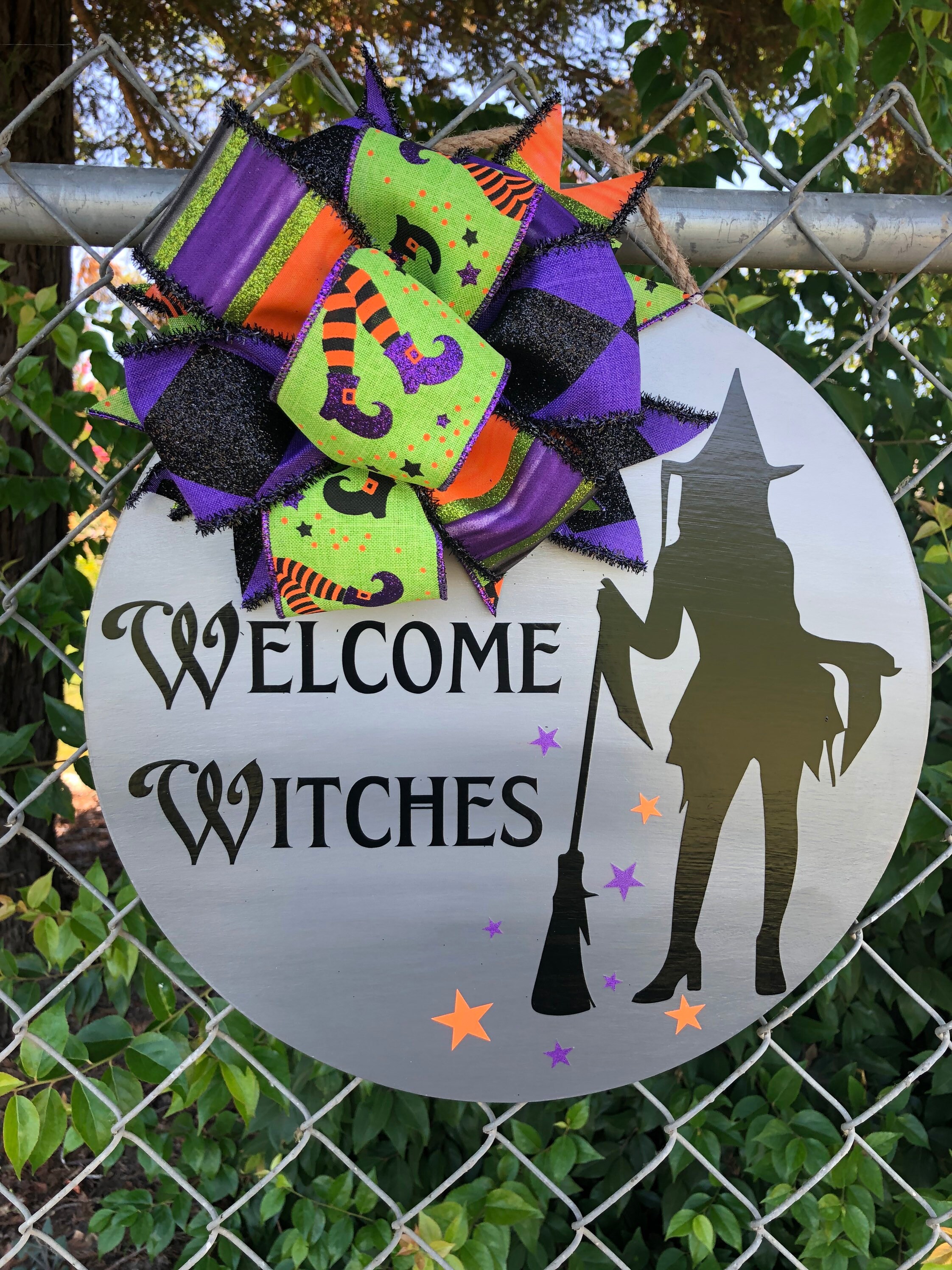 Welcome Witches Door Hanger Welcome Witches Sign Halloween - Etsy
