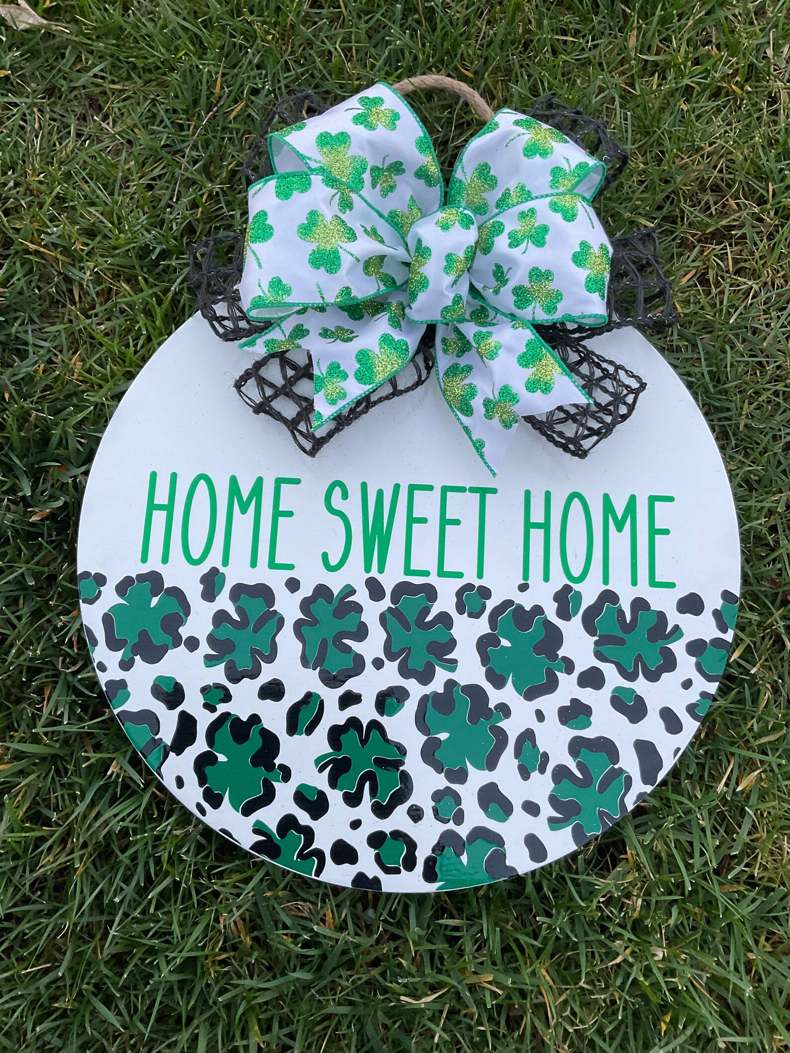 St Patrick's Day Door Hanger, Shamrock Door Wreath, St Patrick's Day ...