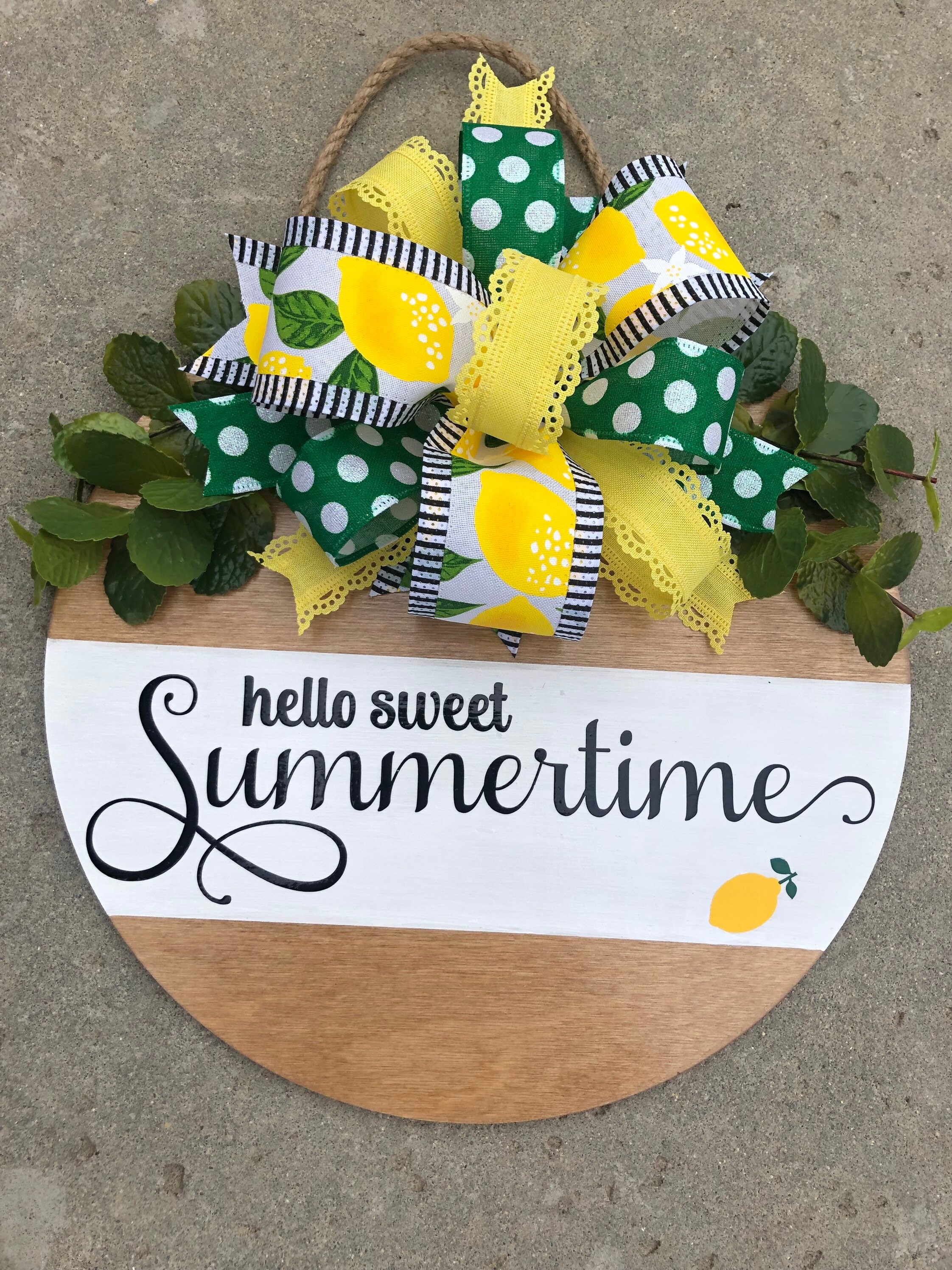 Summer Front Door Decor, Summer Door Hanger, Hello Summer Wreath ...