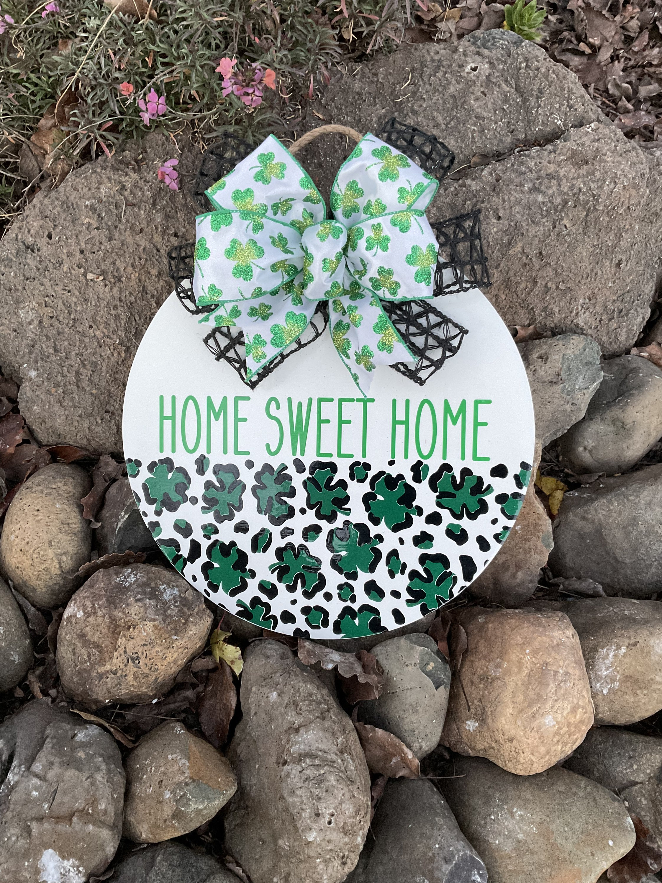 St Patrick's Day Door Hanger, Shamrock Door Wreath, St Patrick's Day ...