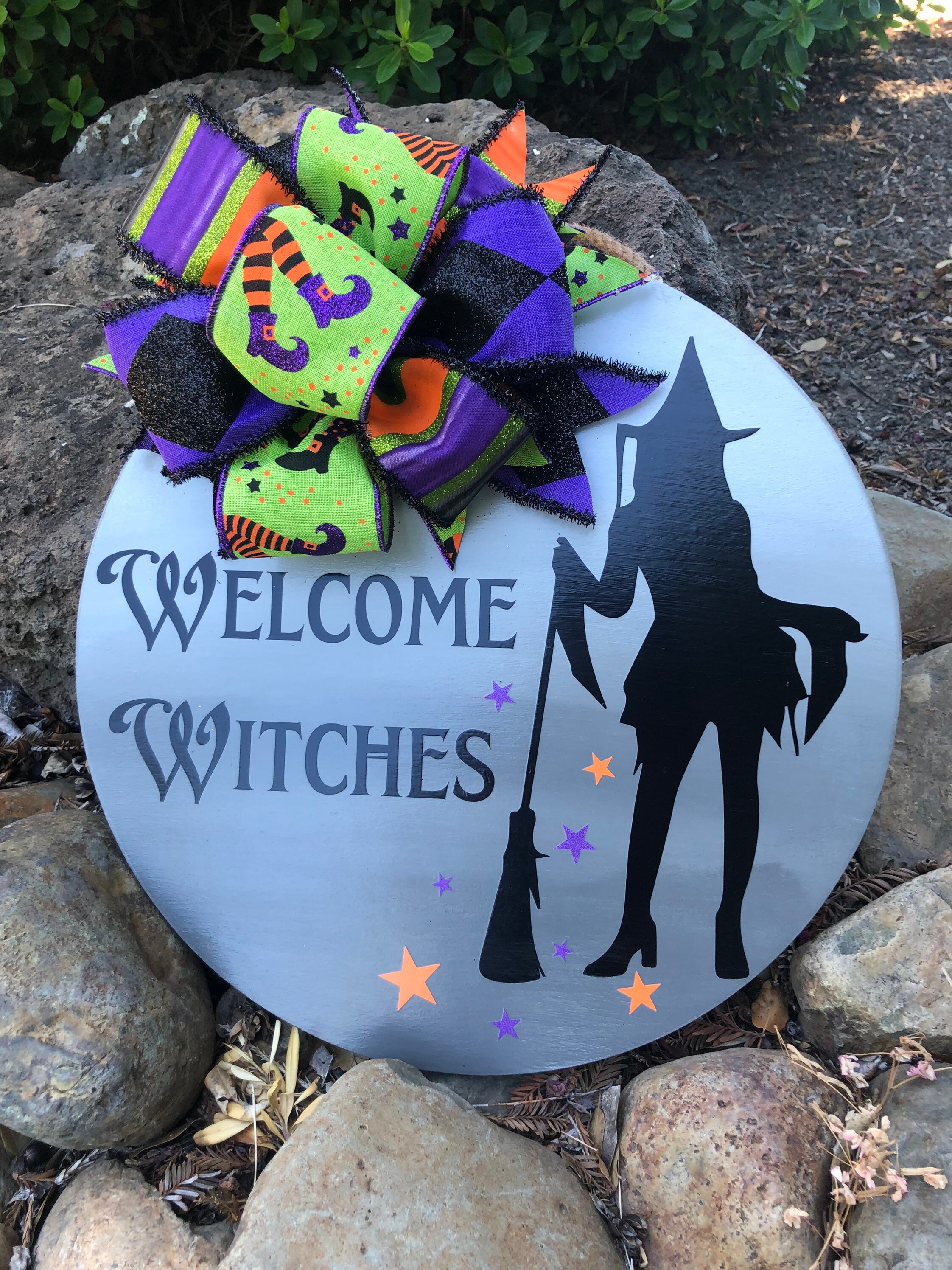 Welcome Witches Door Hanger Welcome Witches Sign Halloween - Etsy