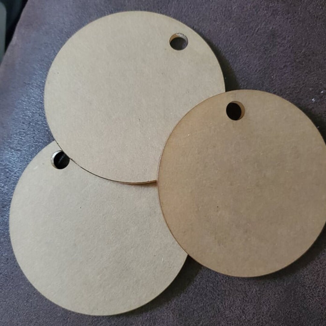 25 Piece 3.5 Circles With Keychain Holes 1/8 - Etsy